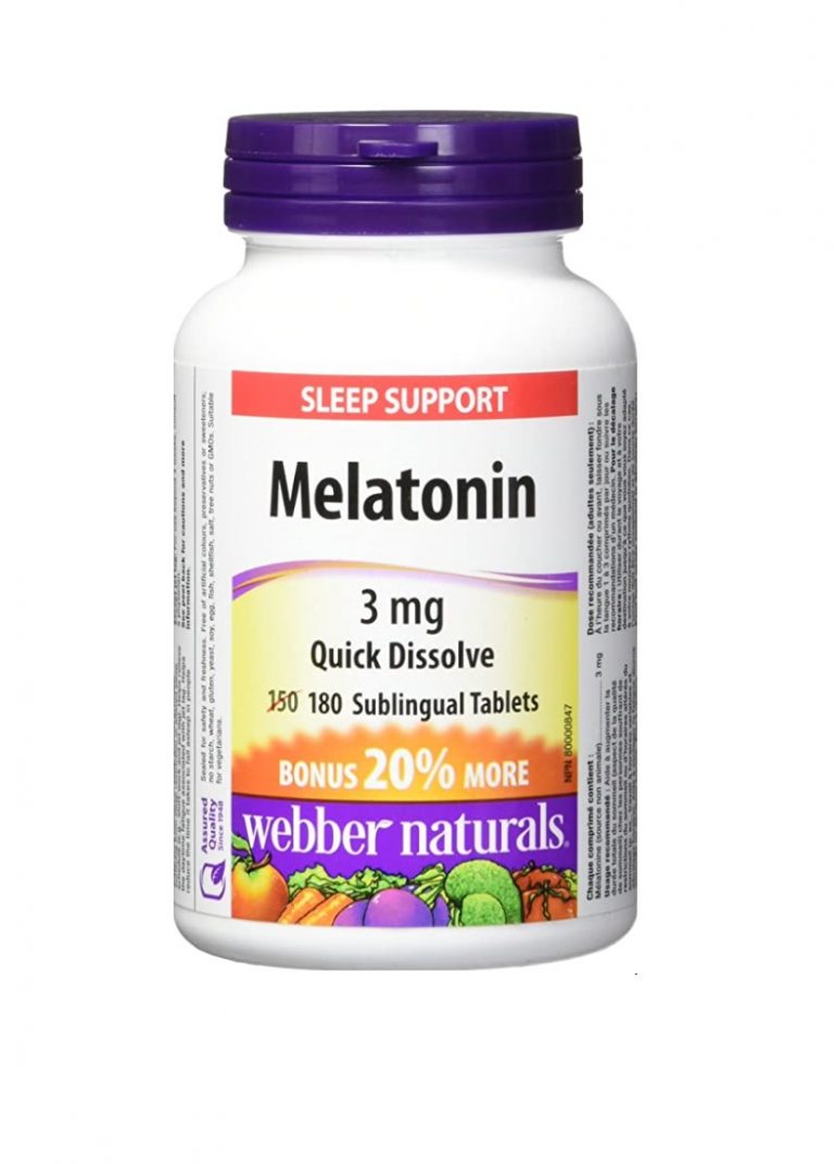 Webber Naturals Vitamin Melatonin 3MG Quick Dissolve 90 Subl Tab ...